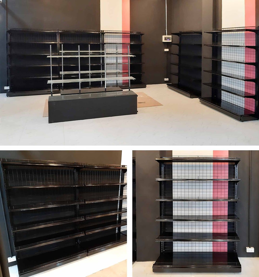 7.30 ชั้นวางสินค้าสีดำล้วน 6 ชั้น | BigBest